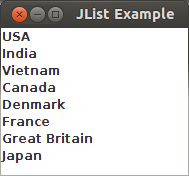 Java Swing Jlist Example Code - Situ Tharang92